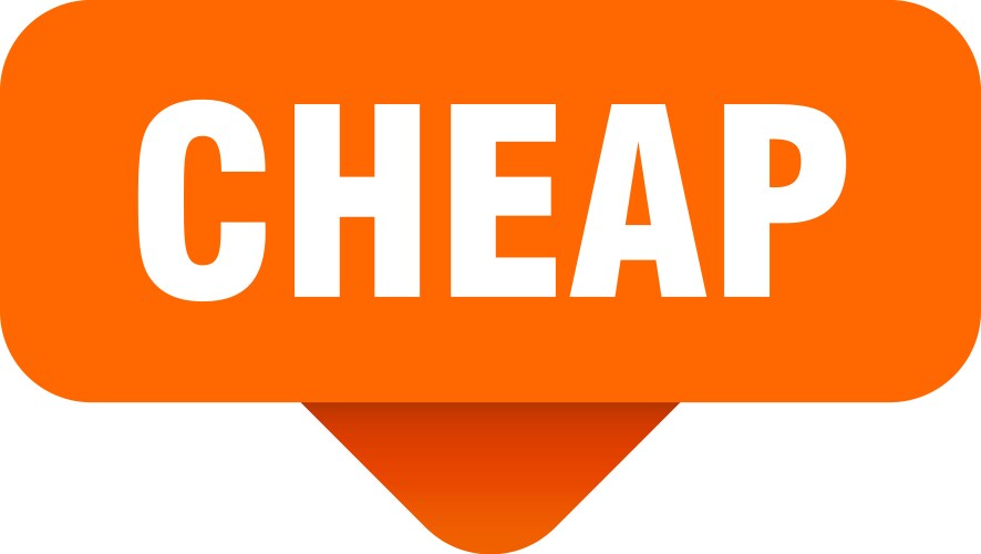 Cheap sticker sign on transparent background Vector Image