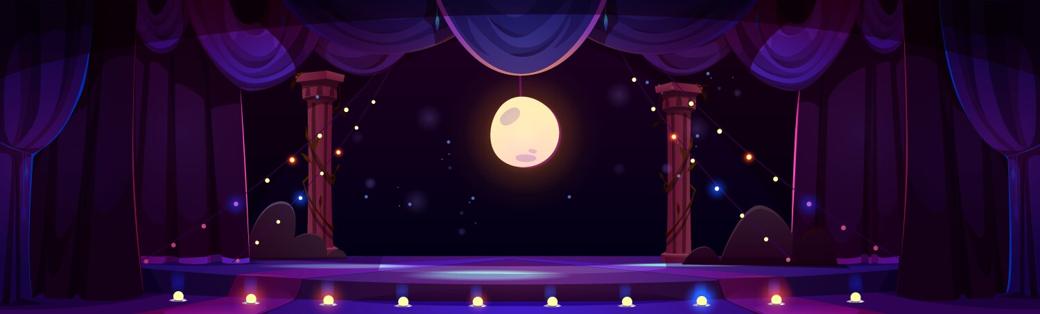 Open mic night live show background Royalty Free Vector