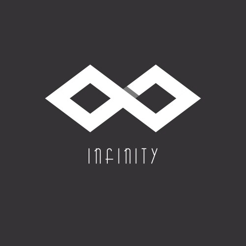 Pixel art infinity logo Royalty Free Vector Image