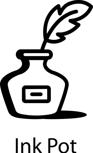 Ink Pot Clipart Black And White