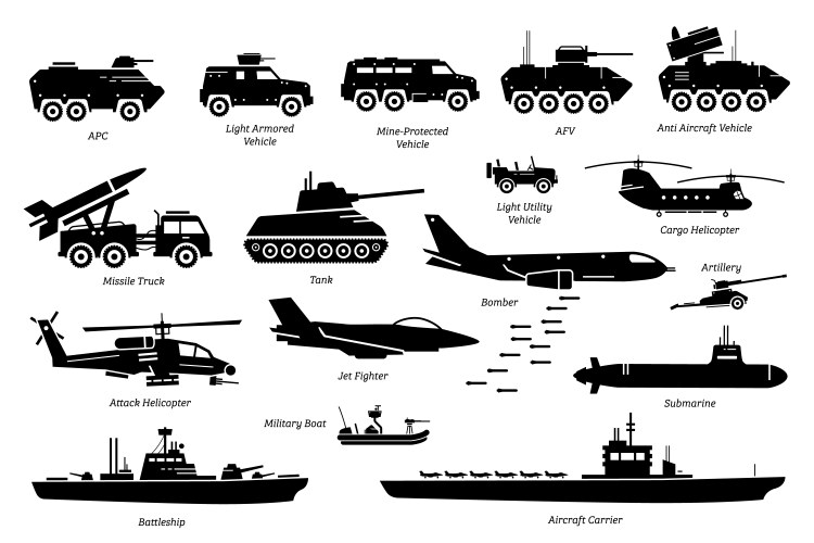 Police vehicles collection various emergency Vector Image