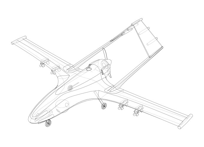 Military predator drone Royalty Free Vector Image