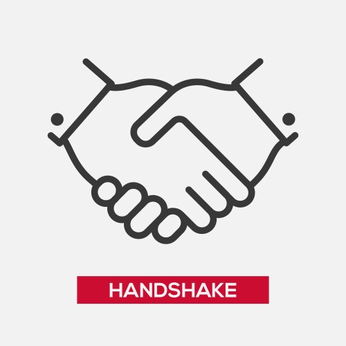 Handshake icon Royalty Free Vector Image - VectorStock