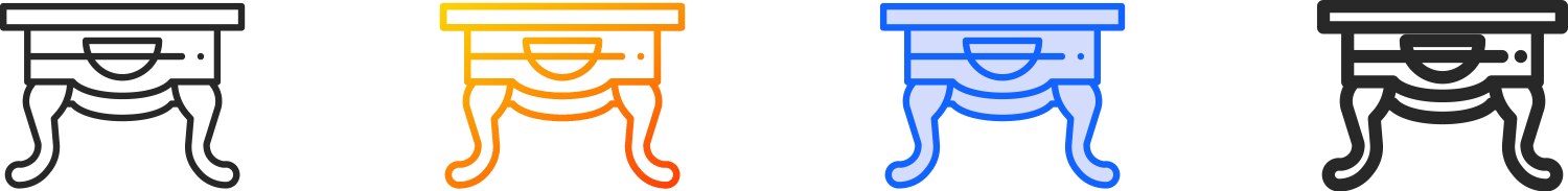 Closet iconthin linear gradient blue stroke Vector Image