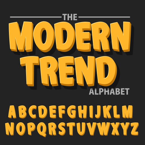 Modern elegant golden font and alphabet abc Vector Image