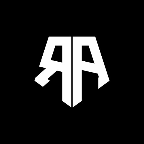 Ra logo monogram with emblem style isolated Vector Image