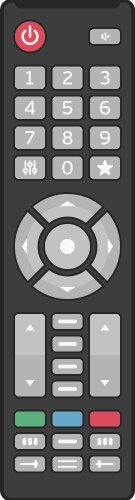 Tv remote control icons set on white background Vector Image