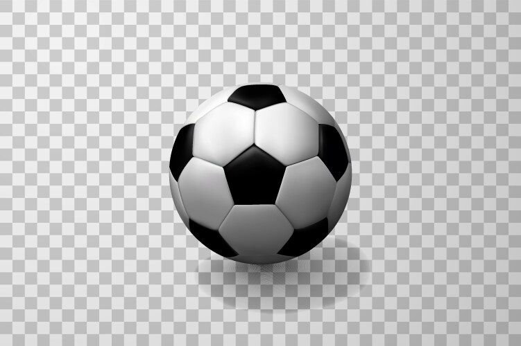 Soccer ball isolated on transparent background Vector Image