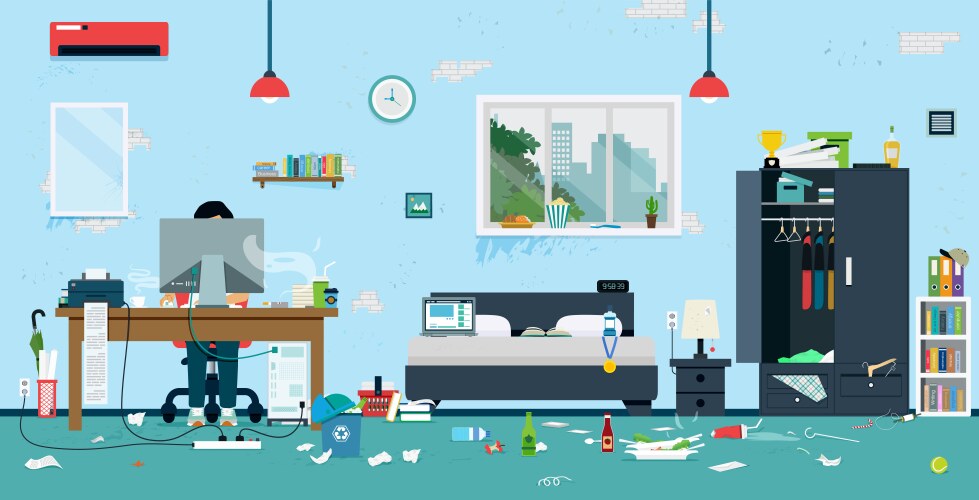 Cartoon Messy Room Vector Images (over 820)