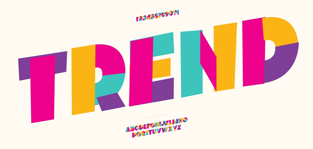 Poster font bold style Royalty Free Vector Image