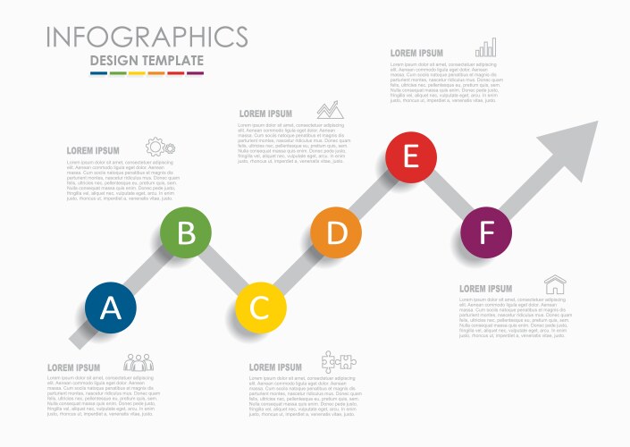 3d roadmap perspective infographic Royalty Free Vector Image