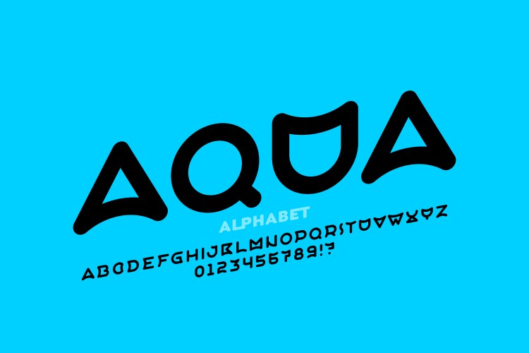 Modern font design with linked letters Royalty Free Vector