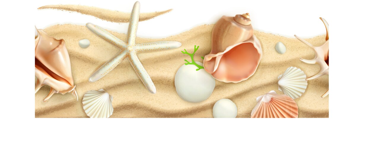 Sea sand seamless pattern Royalty Free Vector Image