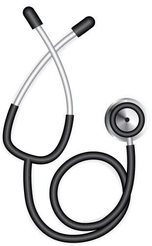 Grey stethoscope cartoon Royalty Free Vector Image