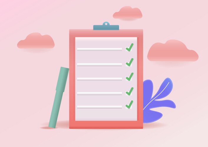 Checklist mobile concept Royalty Free Vector Image