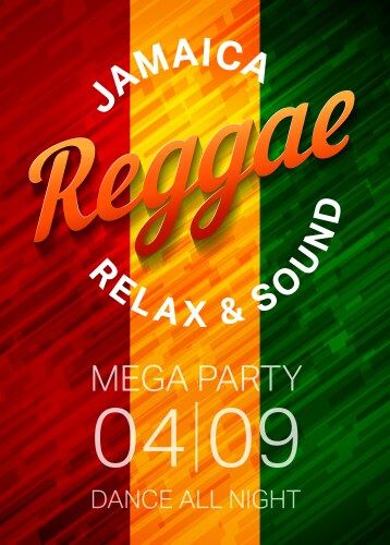Audiocassette and reggae lettering design Vector Image