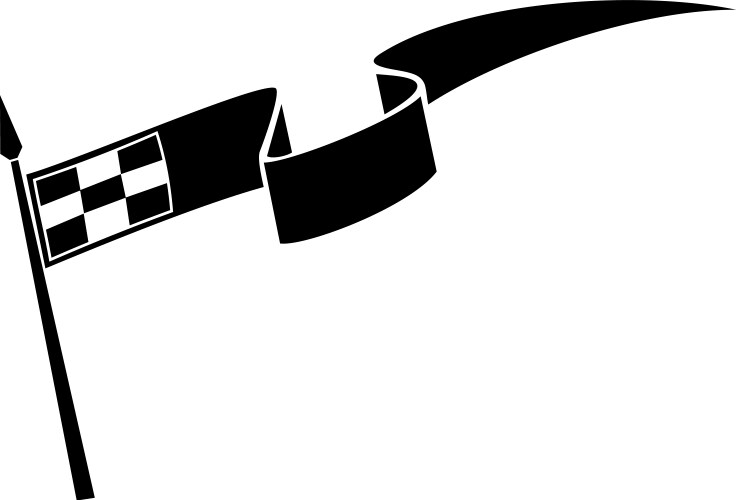 Checkered flag rally motorcross symbol isolated Vector Image