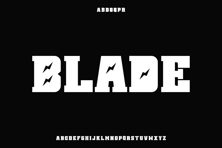 Display alphabet font suitable for headline Vector Image