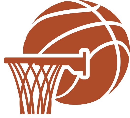 Grey basketball basket Royalty Free Vector Image