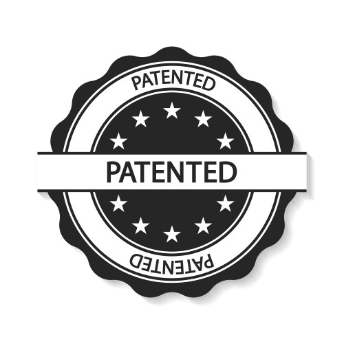 Patented stamp rectangular Royalty Free Vector Image