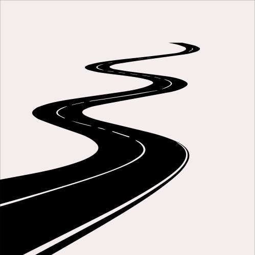 Road silhouette on a white background Royalty Free Vector