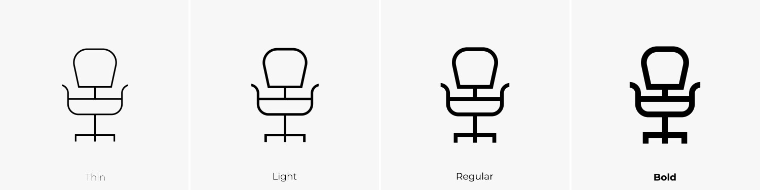 Cape icon thin light regular and bold style Vector Image