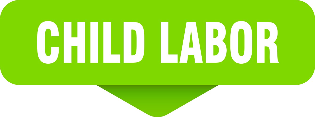 Child labor sticker sign Royalty Free Vector Image