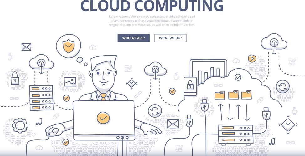 App development doodle Royalty Free Vector Image