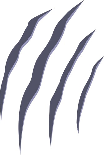 Three claw marks slashing tearing ripping Vector Image