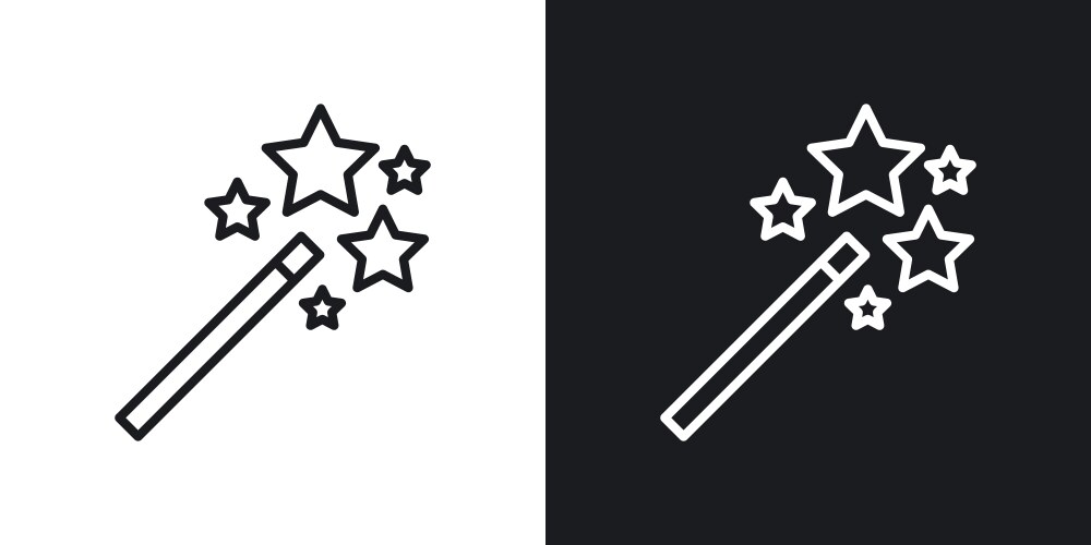 Magic Stick Logo Wand Magic Icon Vector Illustration Design Logo