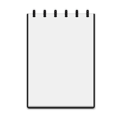 Blank notepad notebook with white lined pages Vector Image