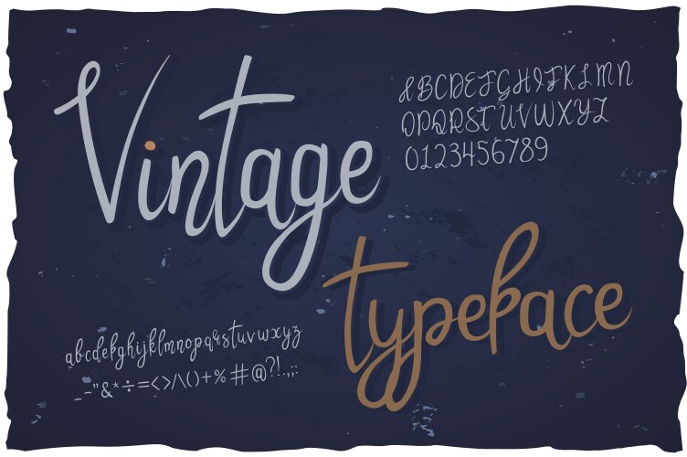 Vintage typeface font Royalty Free Vector Image