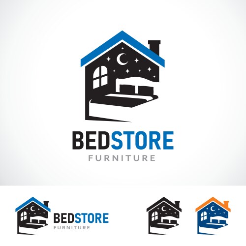 Bed logo template Royalty Free Vector Image - VectorStock