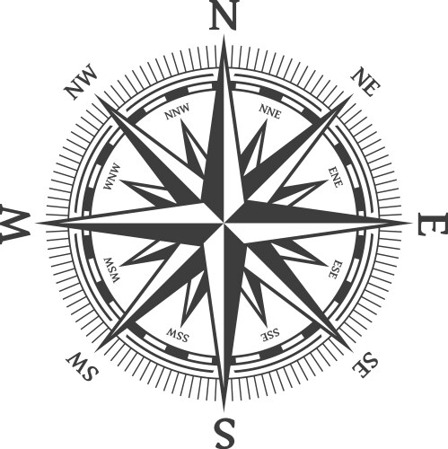 Wind rose Royalty Free Vector Image - VectorStock