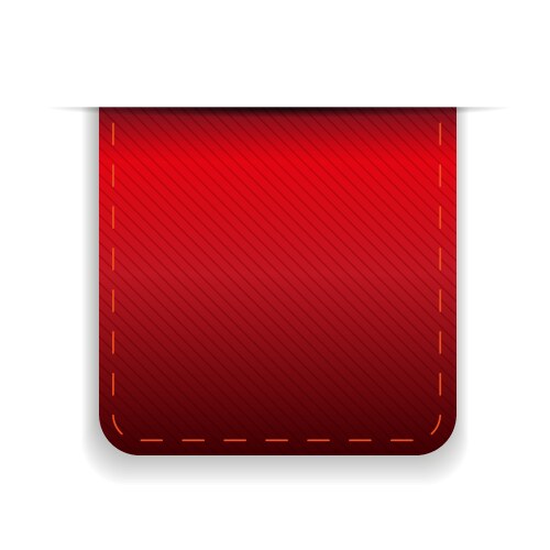 Empty red ribbon isolated Royalty Free Vector Image
