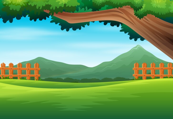 Cartoon of the forest scene with many trees Vector Image
