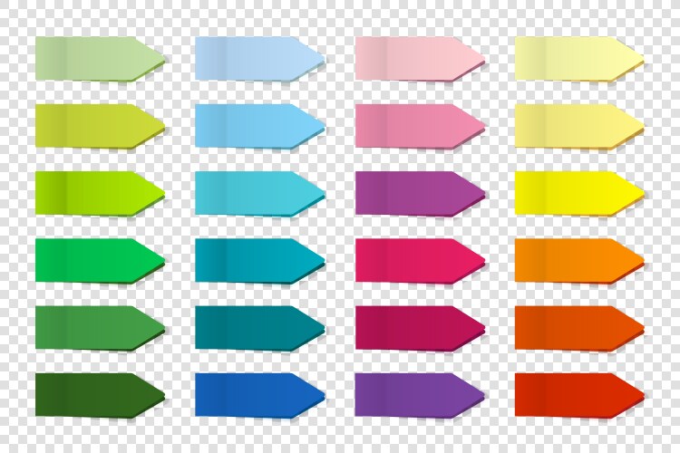 Memo stickers collection sticky notes Royalty Free Vector