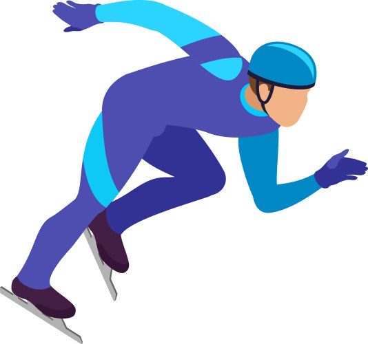 Abstract speed skaters Royalty Free Vector Image