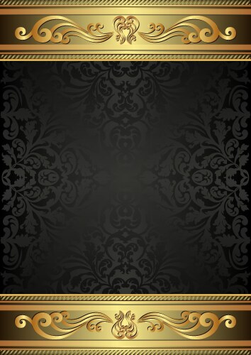 Vintage background black and gold Royalty Free Vector Image
