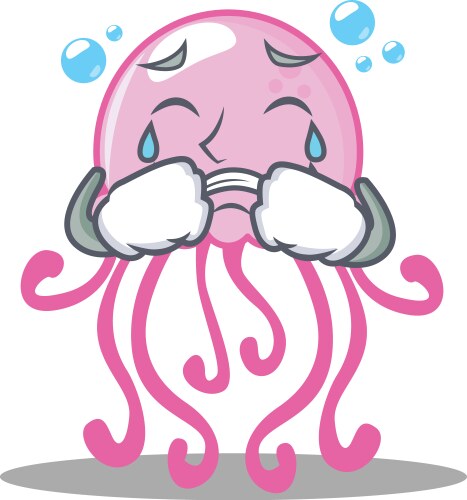 Cute jellyfish cartoon Royalty Free Vector Image