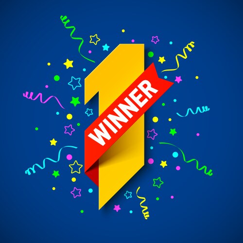 First Winner Number One Royalty Free Vector Image