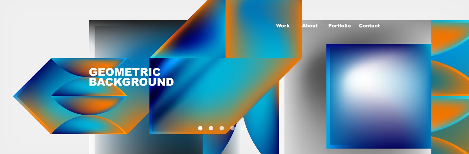 Glassmorphism geometric abstract background Vector Image