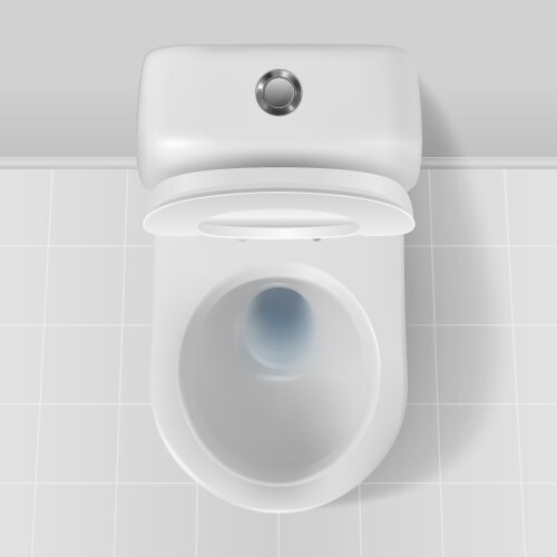 White toilet icon set realistic Royalty Free Vector Image