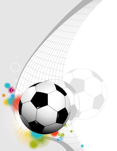 Football tournament with blue background template Vector Image