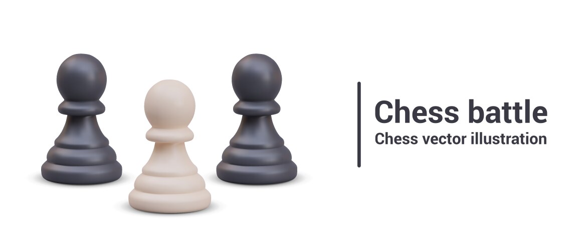 Concept of domination in chess strong and weak Vector Image