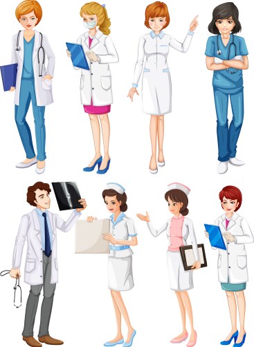 Doctor set Royalty Free Vector Image - VectorStock