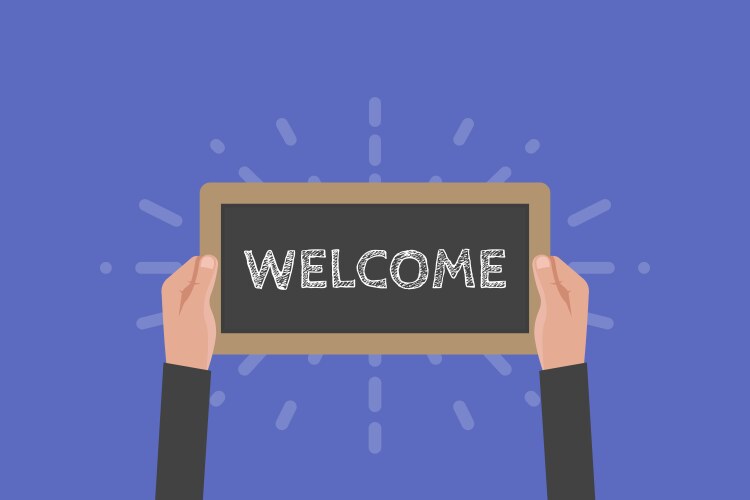 Hello poster with hand drawn Royalty Free Vector Image