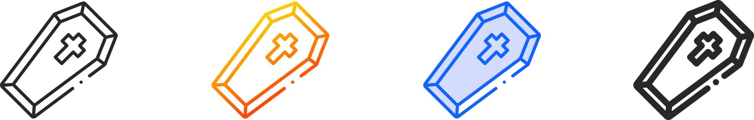 Cempasuchil iconthin linear gradient blue stroke Vector Image