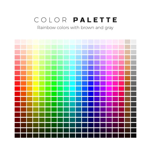 Palette rainbow colors Royalty Free Vector Image