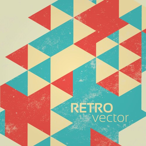 Triangle retro background Royalty Free Vector Image